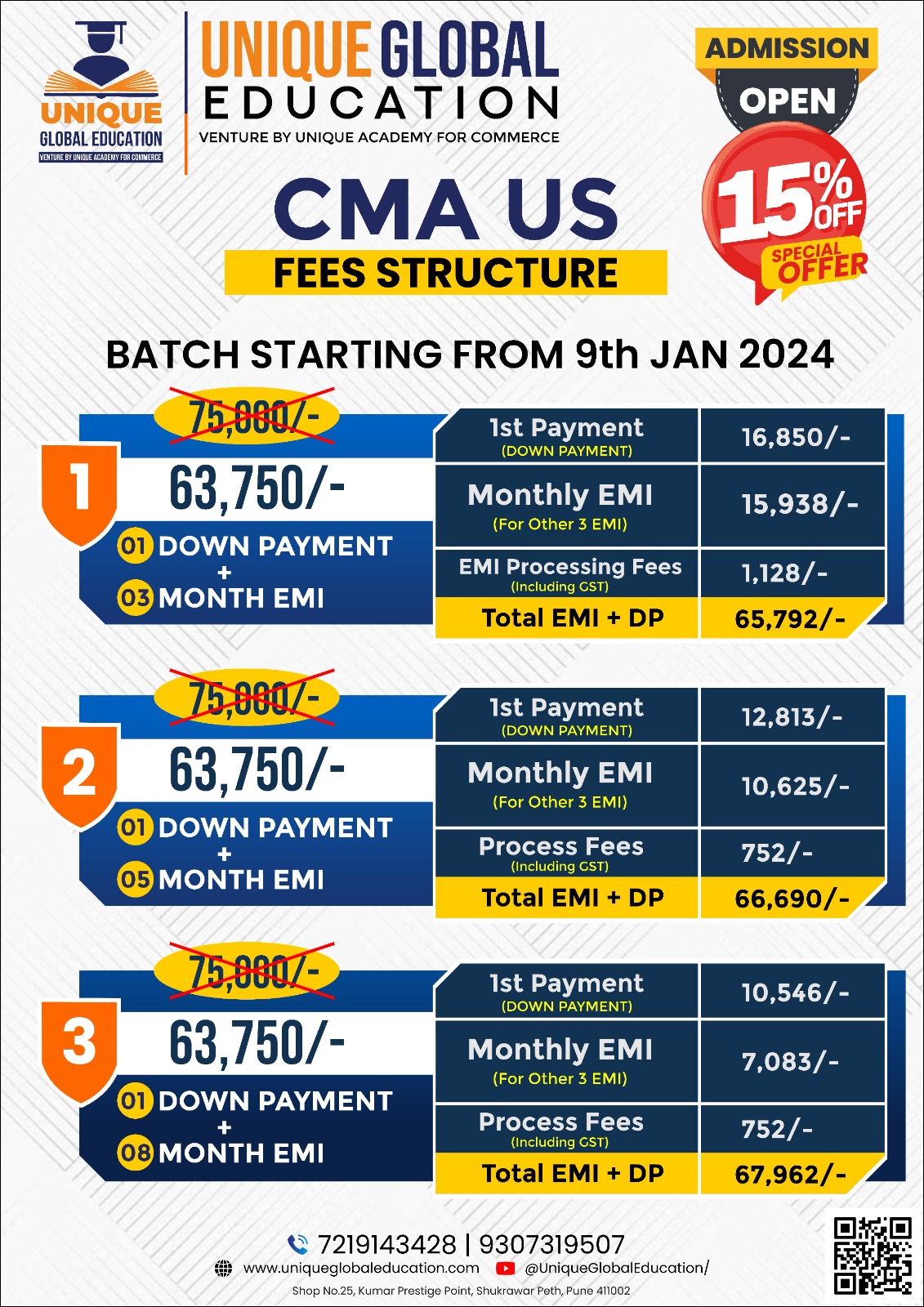 Book Your Slot Now for US CMA Course - Unique Global Education